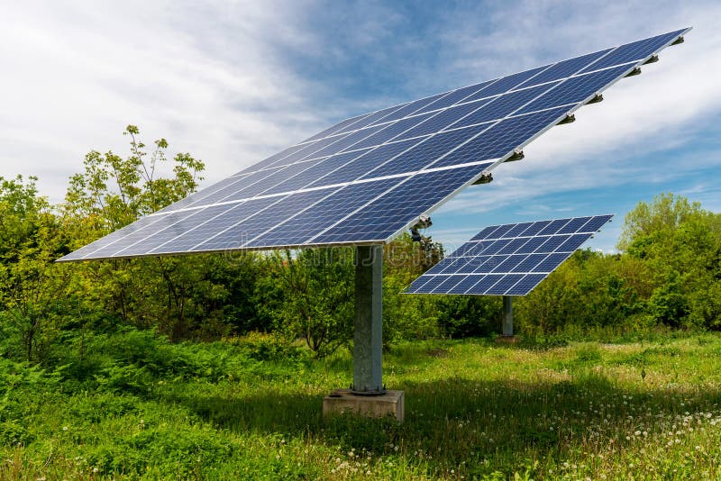 Solar panel installation stock photo. Image of energy - 16251202