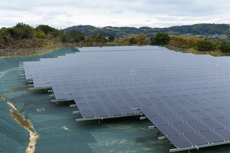 Solar panel plant stock photo. Image of pattern, cloud - 83321834