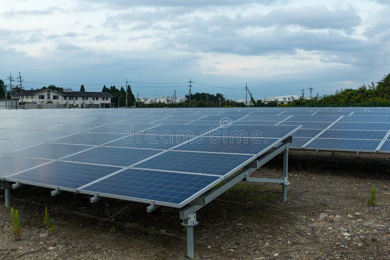Solar panel plant stock image. Image of photovoltaic - 83889641