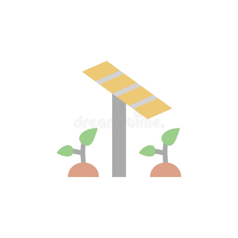 Solar Panel, Plants Icon. Simple Color Vector Elements of Automated ...