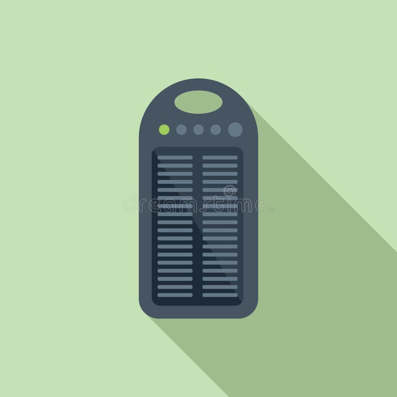 Solar Panel Power Bank Icon Flat Vector. Electric Power Stock ...