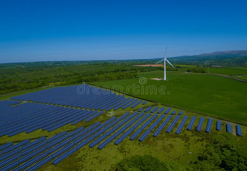 Solar Panel Power Plant Aerial Stock Image - Image of modern, electric ...