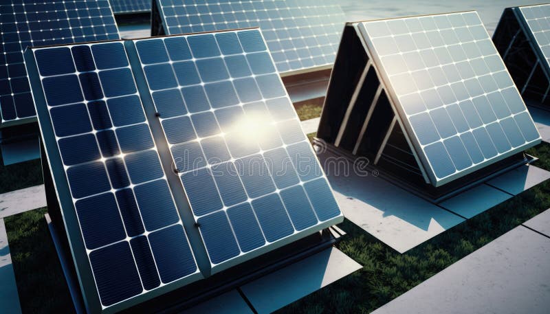 Solar Panel Power Station, Photovoltaic, Alternative Electricity Source ...