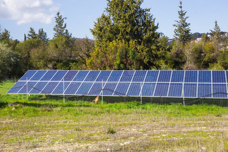 Solar Panel Produces Green, Environmentally Friendly Energy from the ...