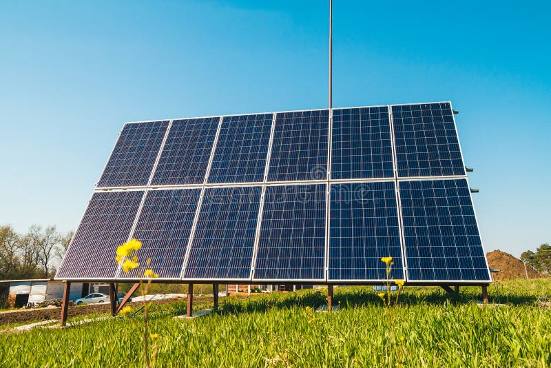 Solar Panel Produces Green, Environmentally Friendly Energy from the ...