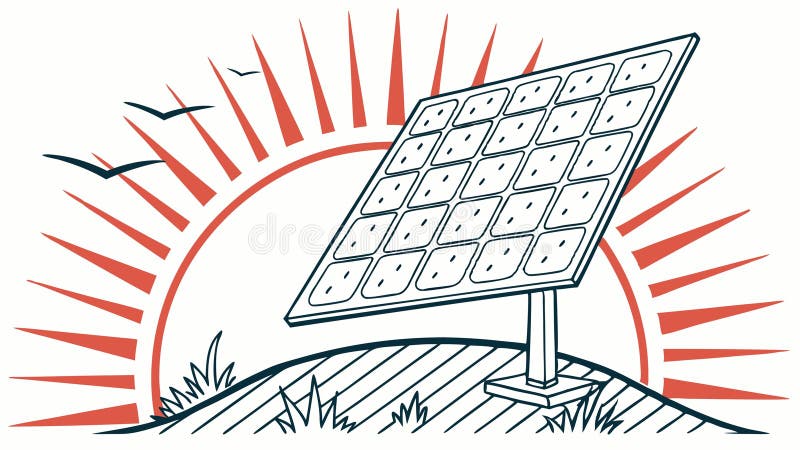 Solar Panel with Radiant Sun Rays, Symbolizing Clean Energy Solutions ...