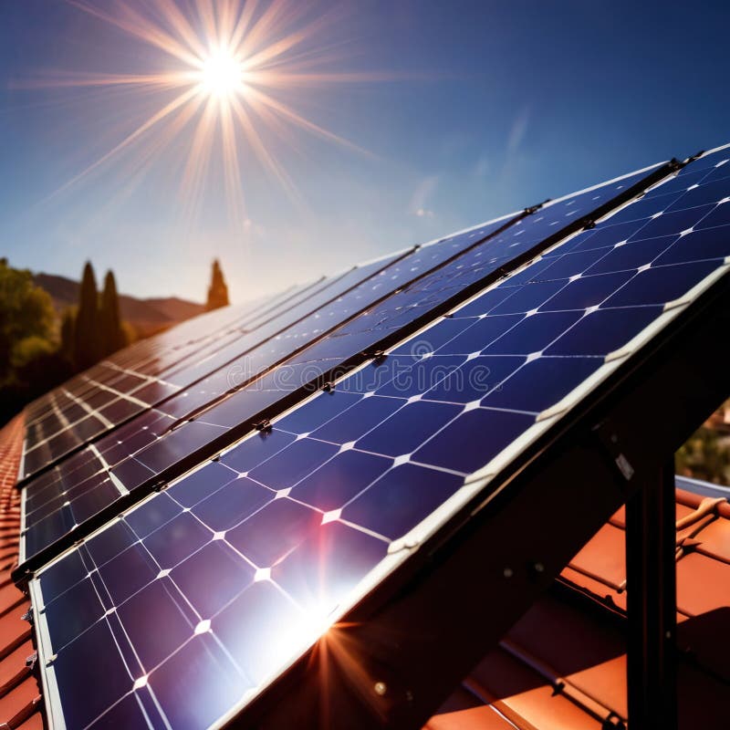 Solar Panel, Renewable Energy Technology Equipment Stock Illustration ...