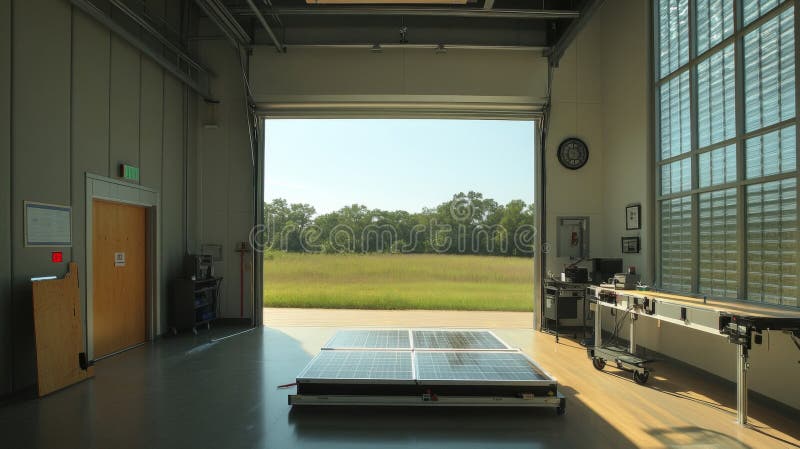 Solar Panel Research in a Laboratory Setting Stock Illustration ...