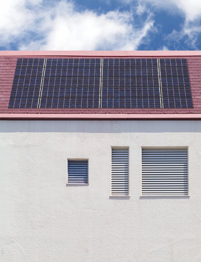Solar panel roof stock image. Image of business, roof - 62725259