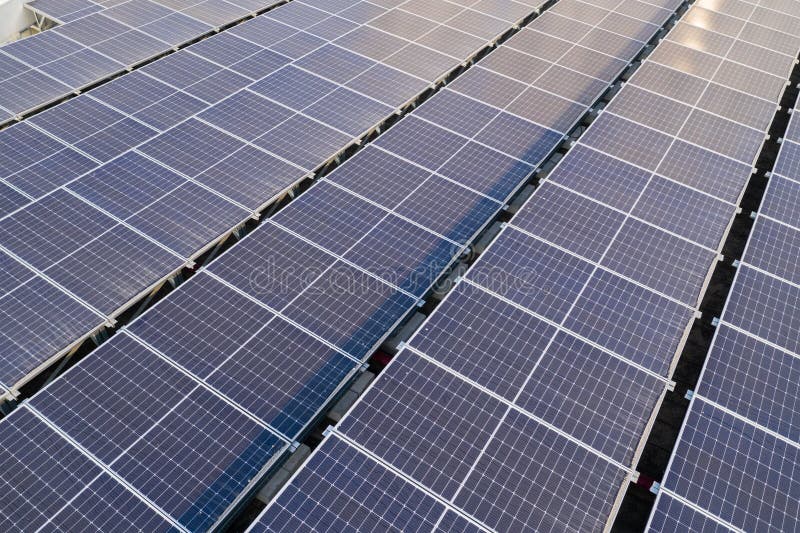 Solar panel on roof top stock image. Image of technology - 235985917