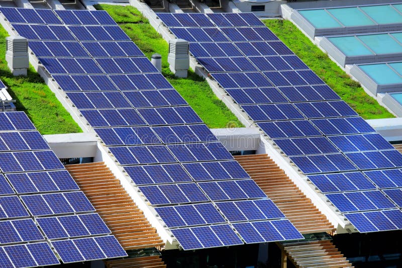 Solar panel on roof top stock photo. Image of panel, copy - 37893036