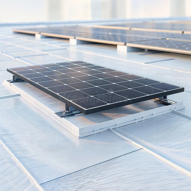 Solar Panel Rooftop Integration, Generative Ai Stock Illustration ...