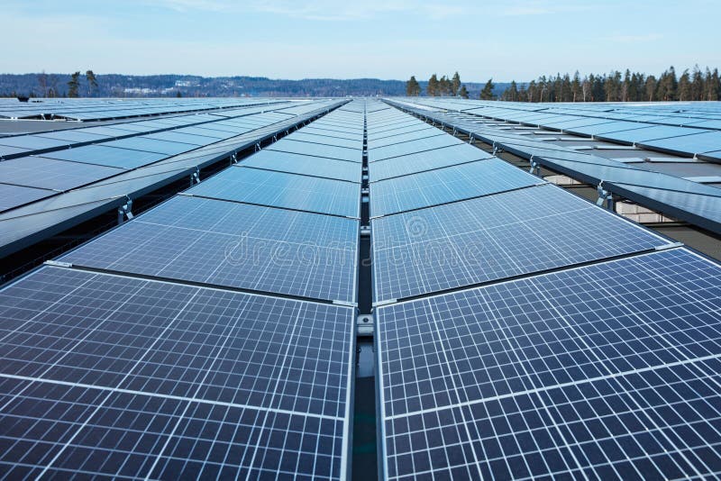 Solar Panel Rows Clear Horizon Stock Photos - Free & Royalty-Free Stock ...
