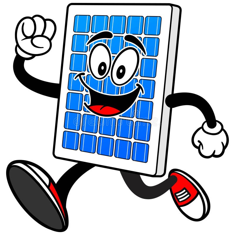 Solar Panel Running stock vector. Illustration of running - 72949307