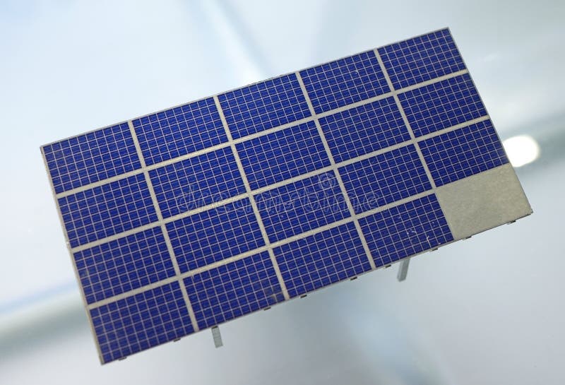 Solar Panel Set on a Stand during Exhibition Stock Photo - Image of ...