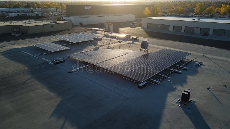 Solar Panel Setup on Roof, Sunlight . Stock Photo - Image of energy ...