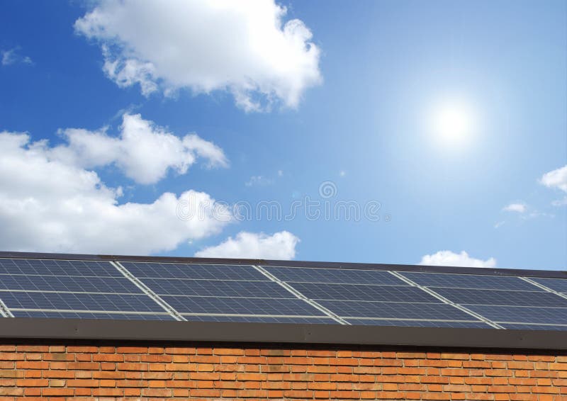 Roof with solar panels stock image. Image of built, choice - 3247921