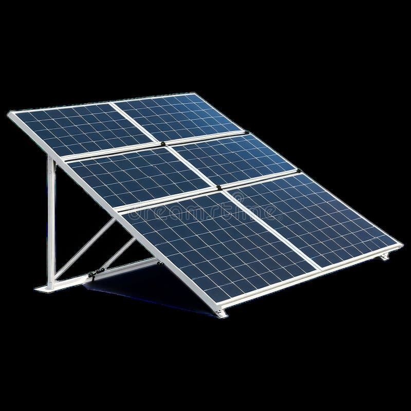 Solar Panel with a Sleek Frame, Isolated on Transparent Background ...