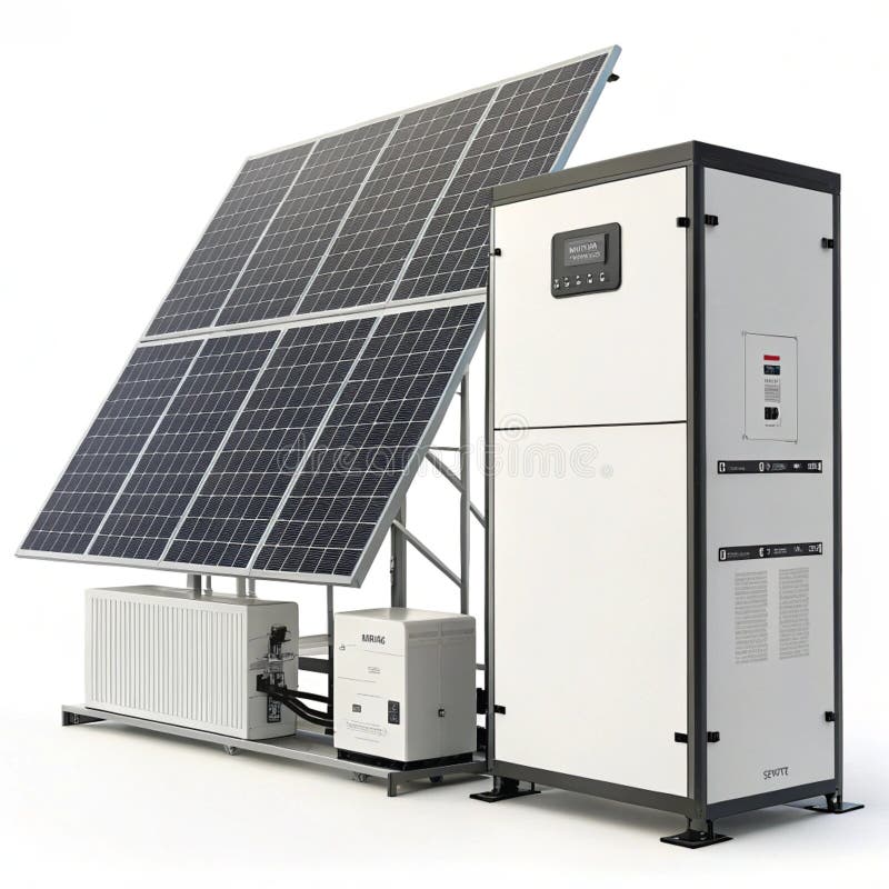 Solar Panel Solution Illustration Stock Illustration - Illustration of ...