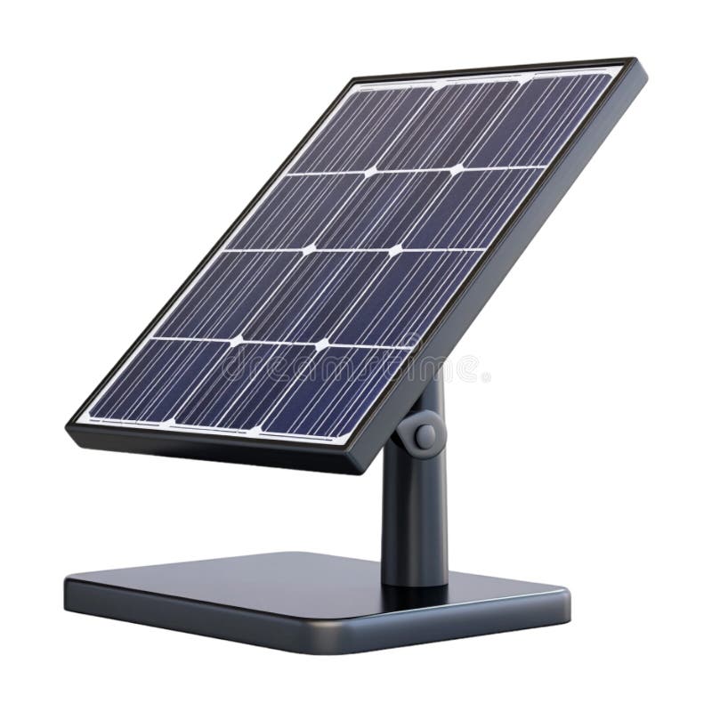 Solar Panel on a Stand on Transparent Background - Ai Generated Stock ...