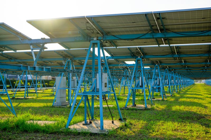Solar Panel Station, Engineer Installing Solar Panel at Solar Energy ...