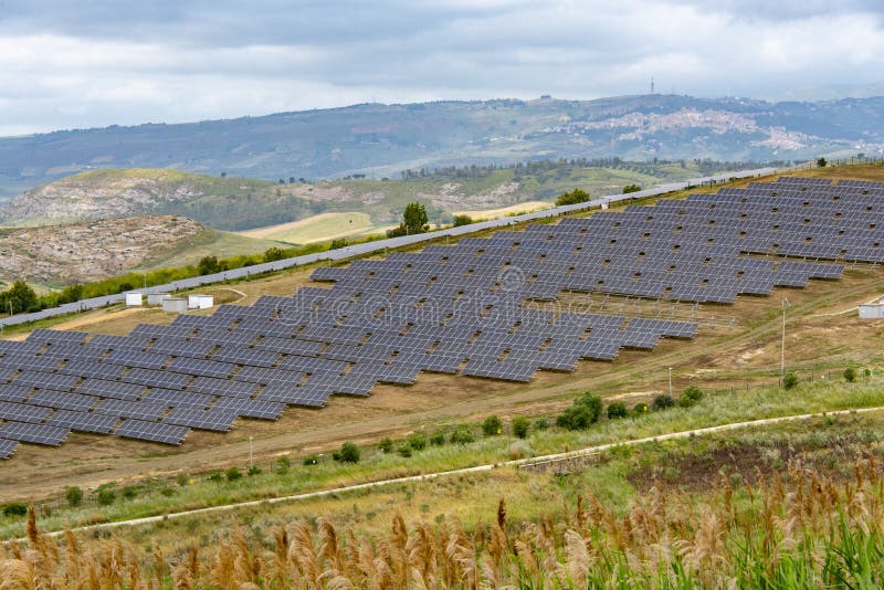 Solar Panel Station stock photo. Image of sunlight, trapani - 298107932