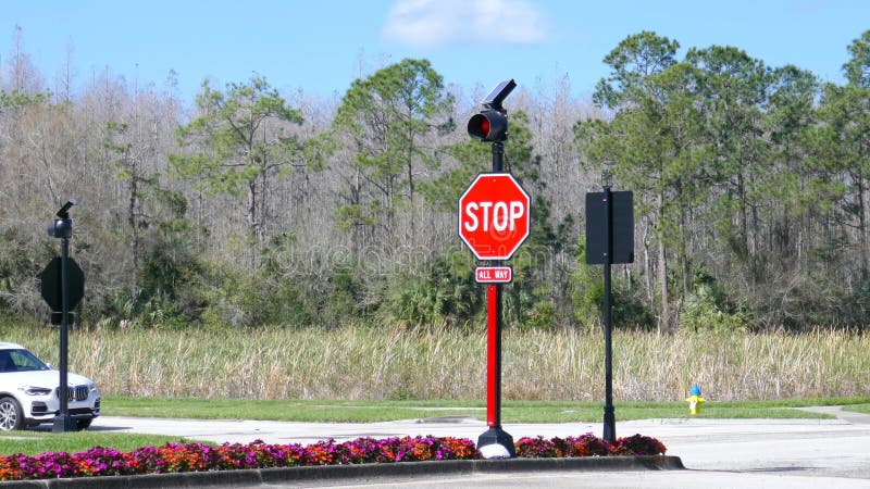 Solar panel stop sign stock video. Video of post, environmental - 213288163