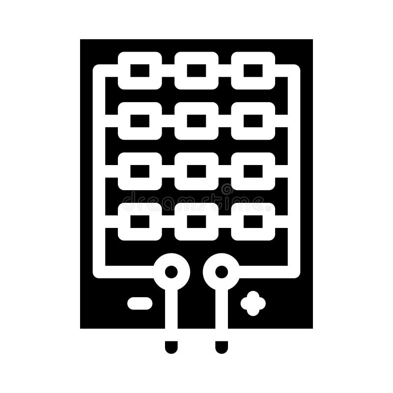 Solar Panel Structure Glyph Icon Vector Illustration Stock Illustration ...