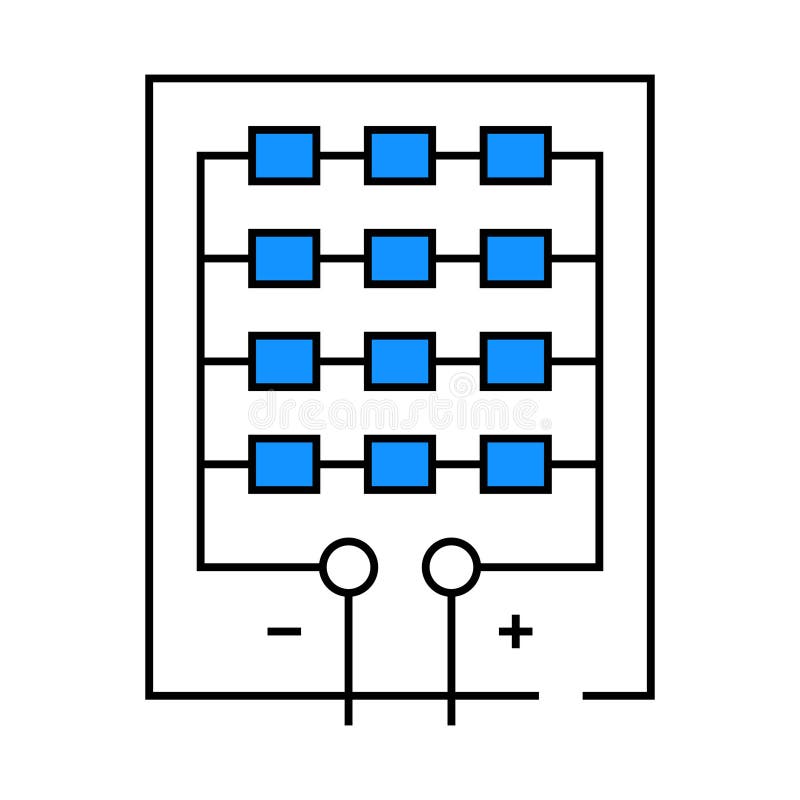 Solar Panel Structure Icon Color Illustration Stock Illustration ...