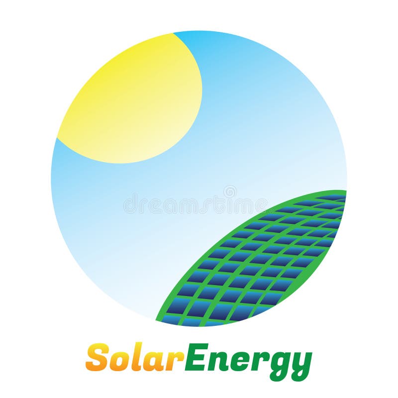 Solar Panel with Sun in Circle Stock Vector - Illustration of business ...