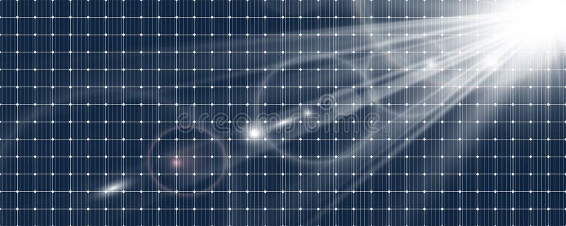 Solar Panel with Sunlight Light Beem Stock Image - Image of bright ...