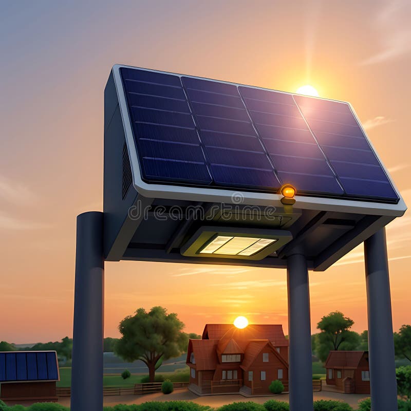 Solar Panel with Sunlight and Blue Sky Alternative Electricity Source ...