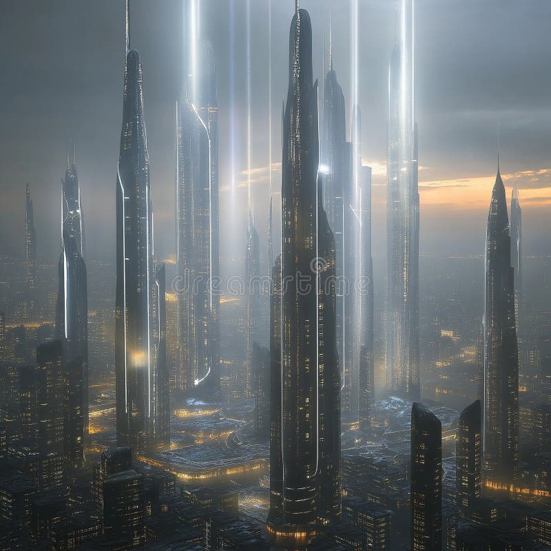 Solar Panel, Sunset, Modern City, Renewable Energy Stock Photo - Image ...