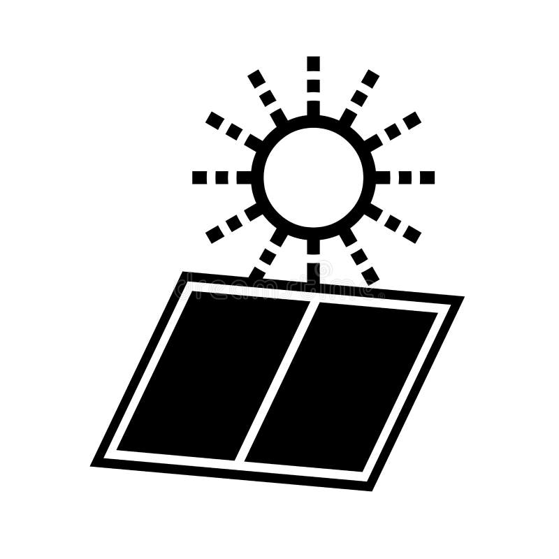 Solar panel symbol icon stock illustration. Illustration of panel ...
