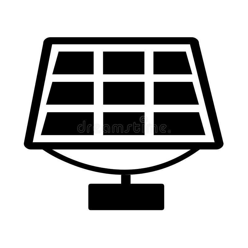 Solar panel symbol icon stock illustration. Illustration of graphic ...