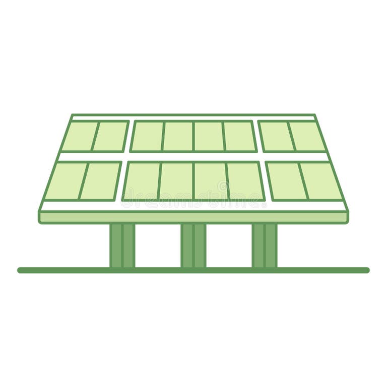 Solar panel system icon stock illustration. Illustration of renewable ...