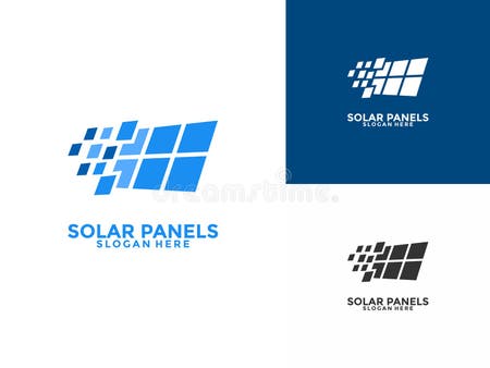 Solar Panel Tech Logo Vector Design. Creative Solar Energy Logo Icon ...