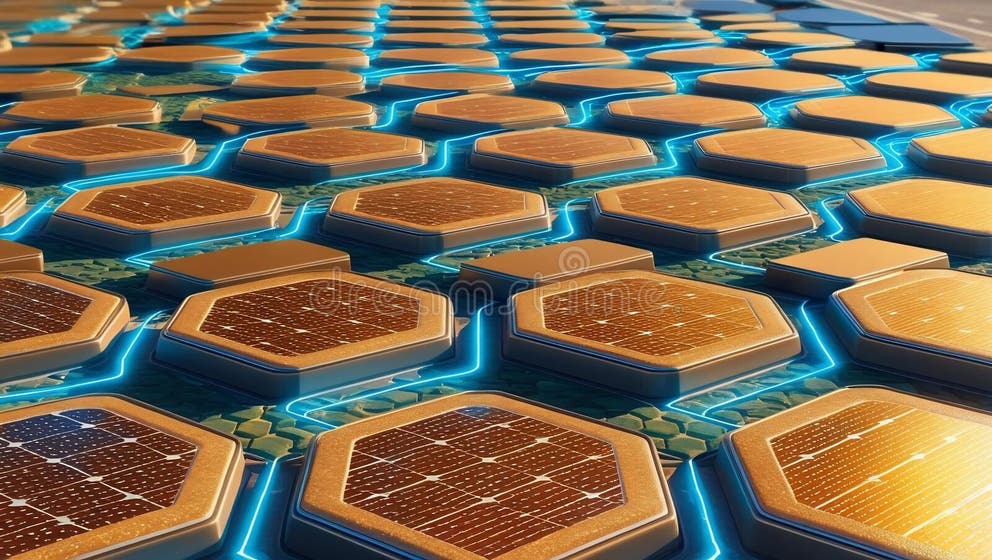 Solar Panel Technology: Hexagonal Efficiency of Renewable Energy Stock ...