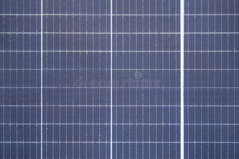 Solar Panel Texture with Raindrops, Waterproof Solar Panel Modules, Top ...