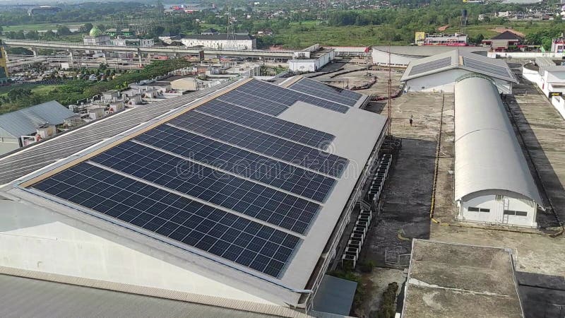 Solar Panel on Top of a Shopping Mall Stock Video - Video of ...