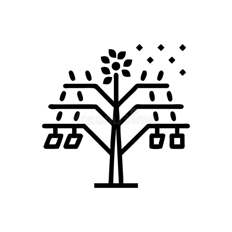 Solar Panel Tree Icon: Sustainable Energy and Environmental Symbol in ...