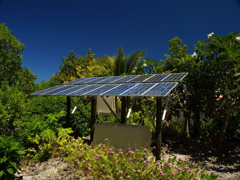 Solar Panel On A Tropical Island Picture. Image: 5859089