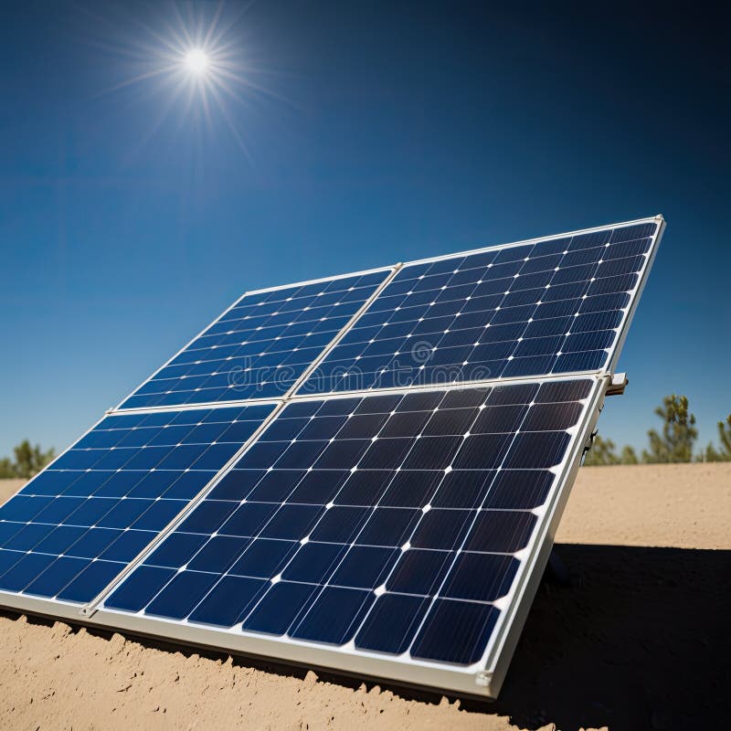Solar Panel Under Sun. Generative AI Stock Photo - Image of environment ...