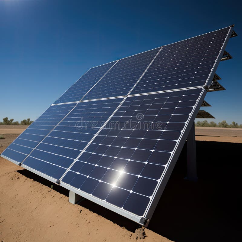 Solar Panel Under Sun. Generative AI Stock Photo - Image of recycling ...