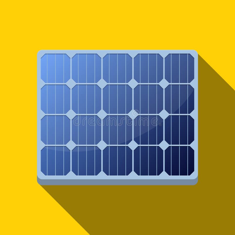 Solar Panel Vector Flat Design. Stock Illustration - Illustration of ...