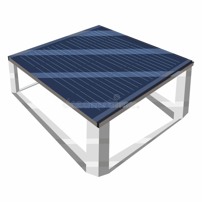 Solar Panel Vector – Ground-Mounted Renewable Energy System ...