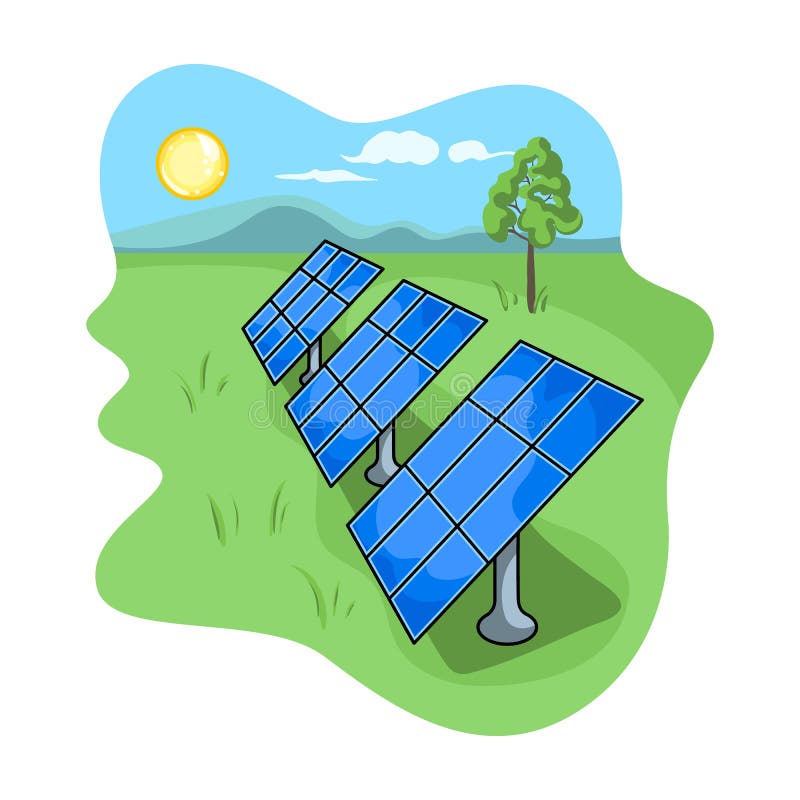 Solar Panel Vector Icon.Cartoon Vector Icon Isolated on White ...