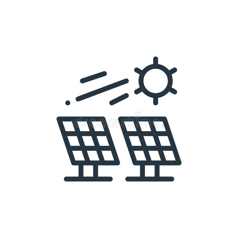 Solar Panel Vector Icon. Solar Panel Editable Stroke Stock Vector ...