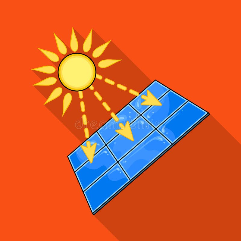 Solar Power Plant Vector Icon.Cartoon Vector Icon Isolated on White ...