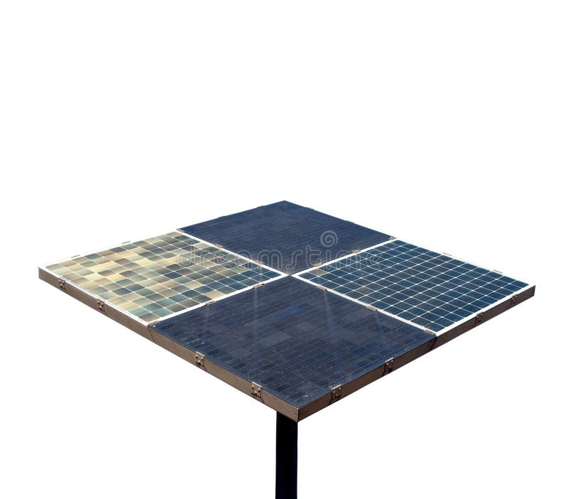 Solar Panel on White Background Stock Photo - Image of white ...